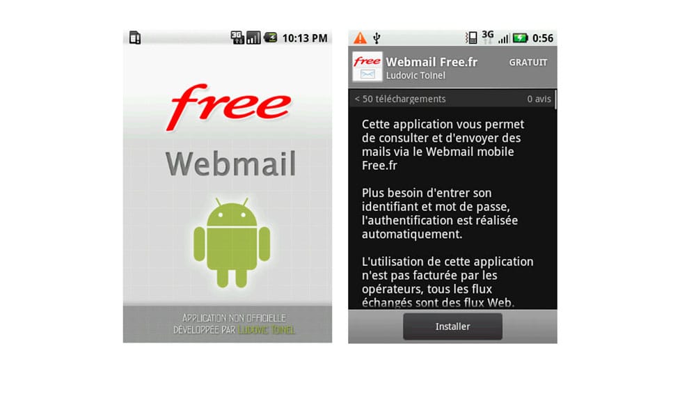 Webmail Free : L'application Android